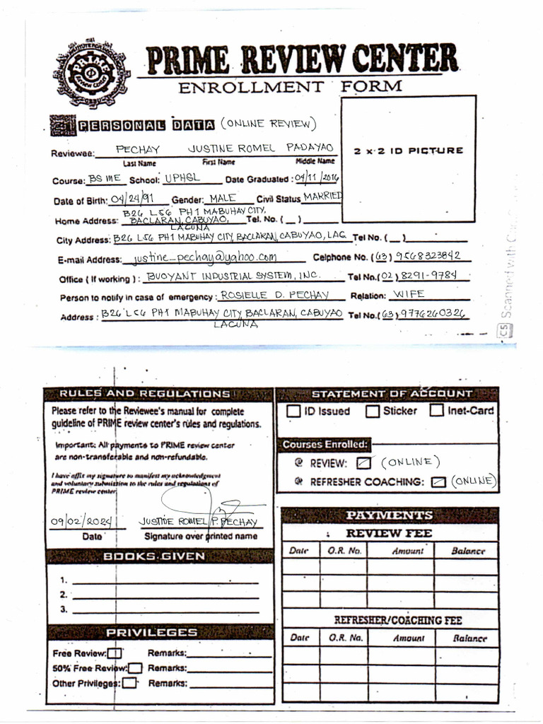 Prime - E-Form 2 | PDF