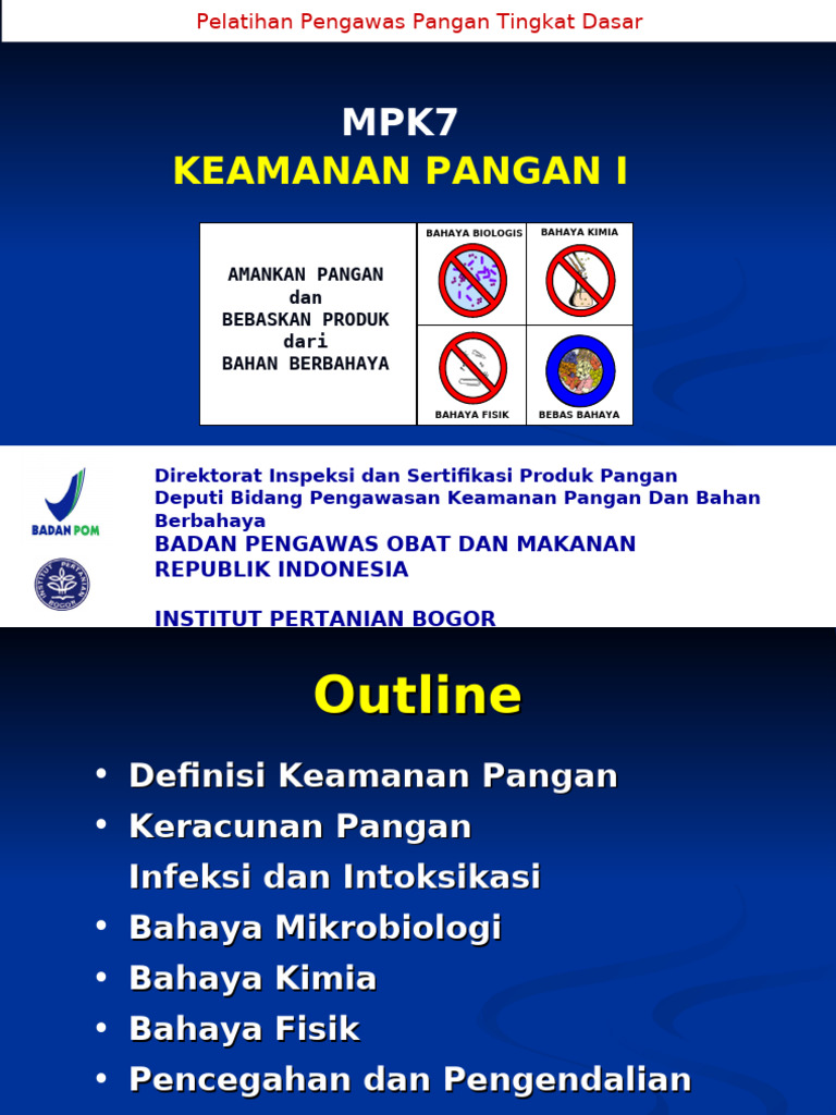 14 MPK7 Keamanan Pangan I - Rev07 | PDF
