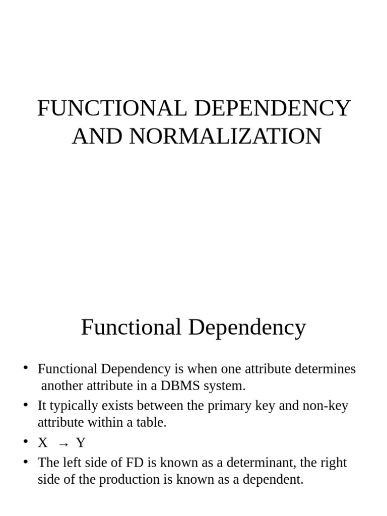 Normalization | PDF