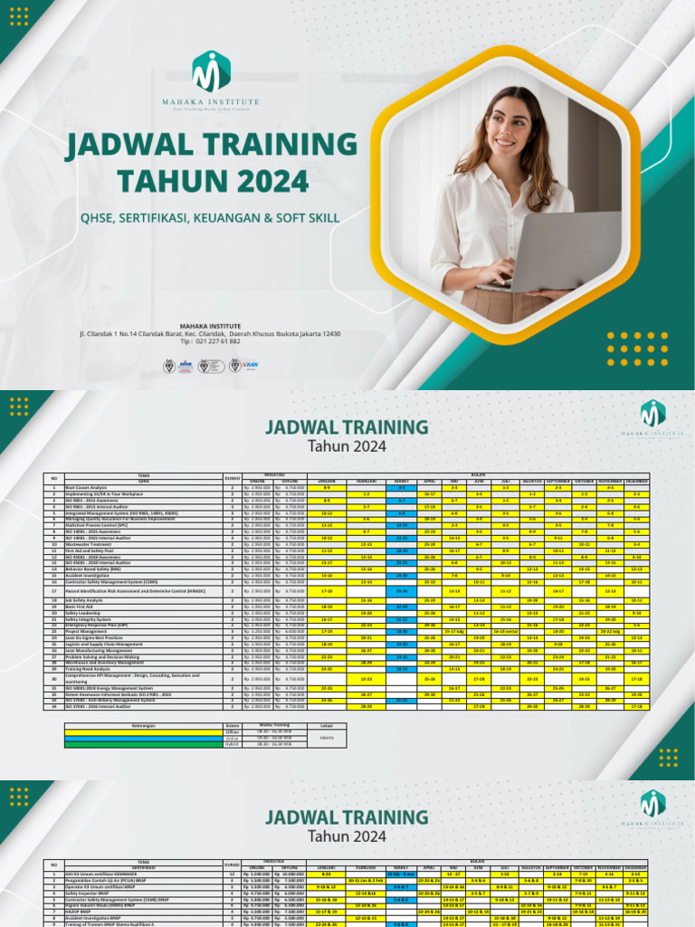 Jadwal Training 2024 | PDF | Foreign Language Studies