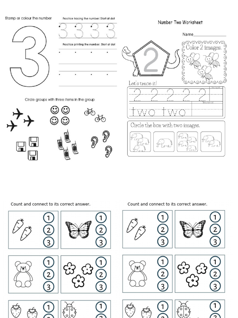 Count and connect to its correct answer | PDF