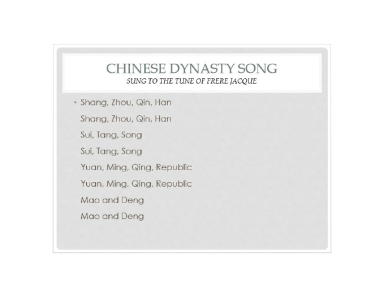 Chinese-Dynasties-Song | PDF