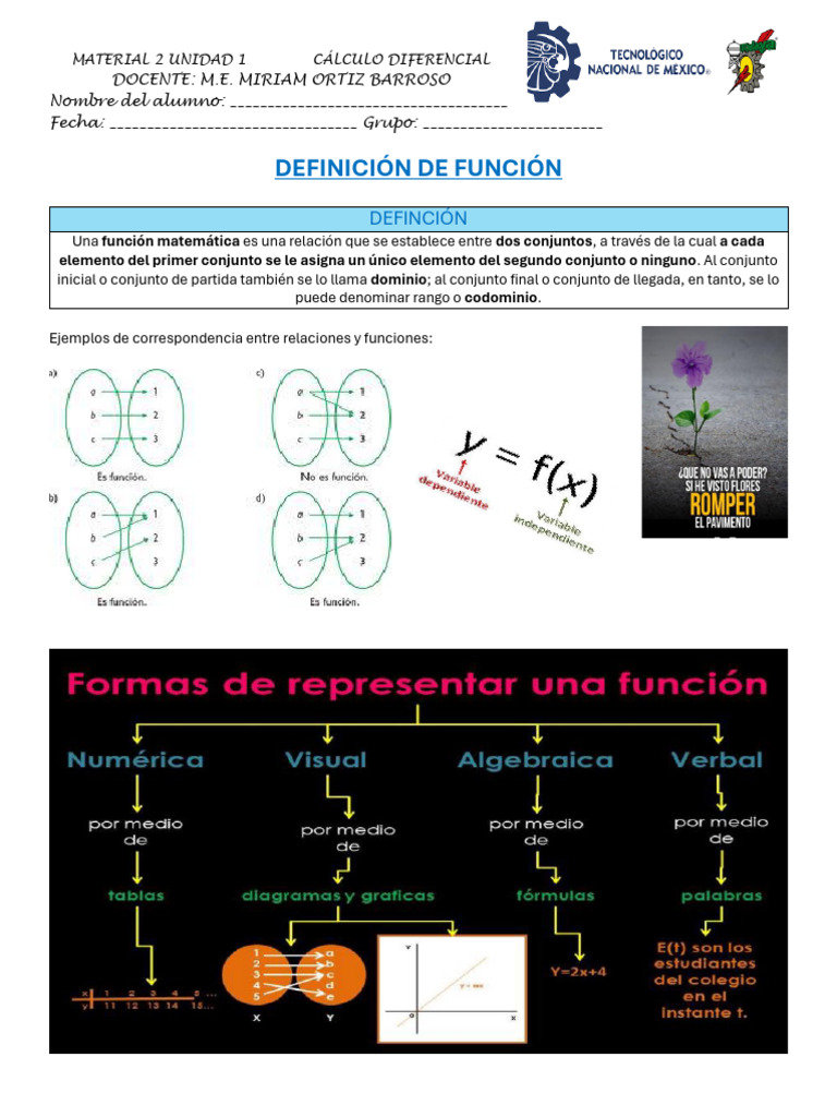 2 Material Definición de Función-Tipos-Dominio y Rango | PDF