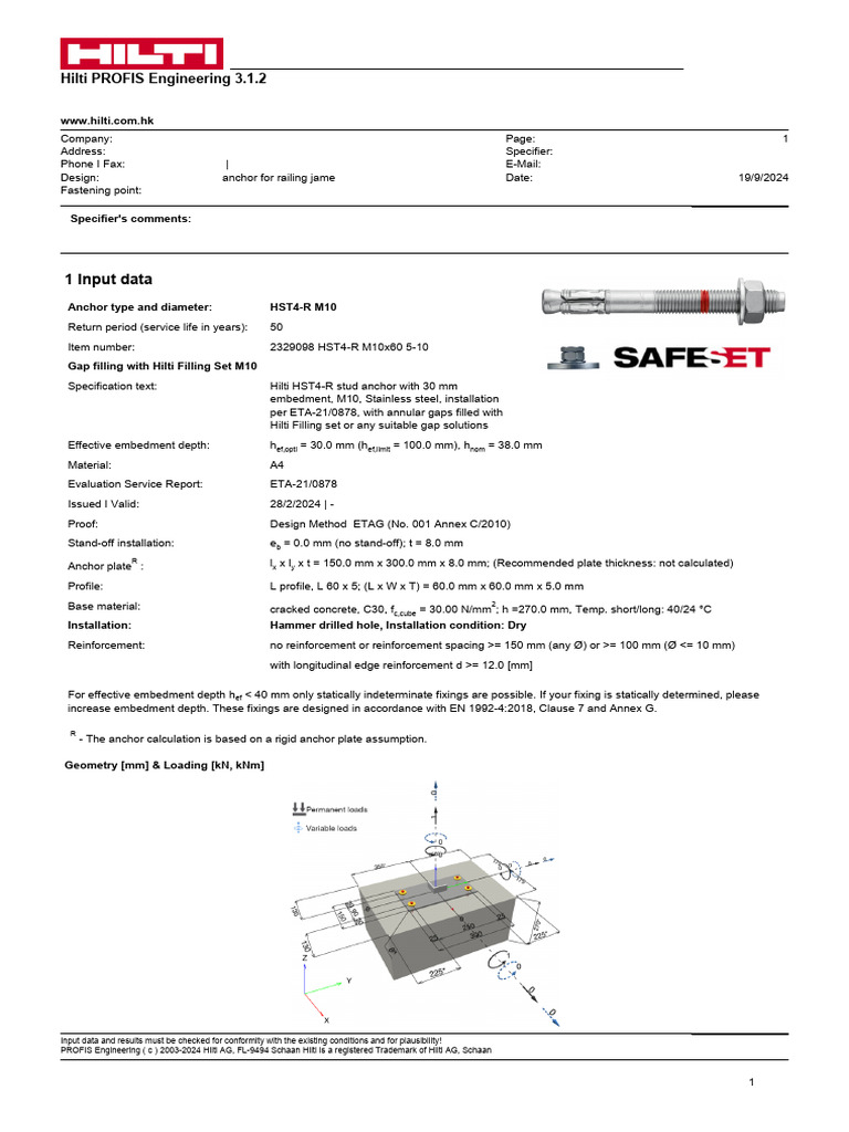 Drafts - Anchor For Railing Jame | PDF