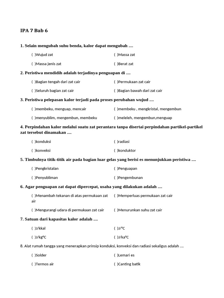 IPA 7 Bab 6 | PDF | Science & Mathematics