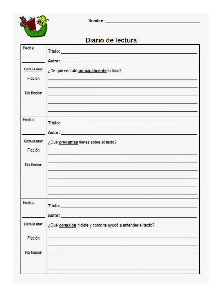 Diario de lectura 3° | PDF