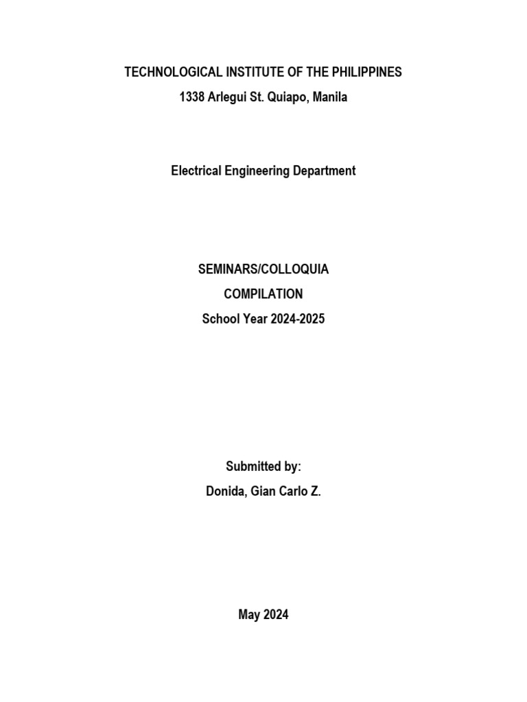 Seminars Donida May 08 | PDF