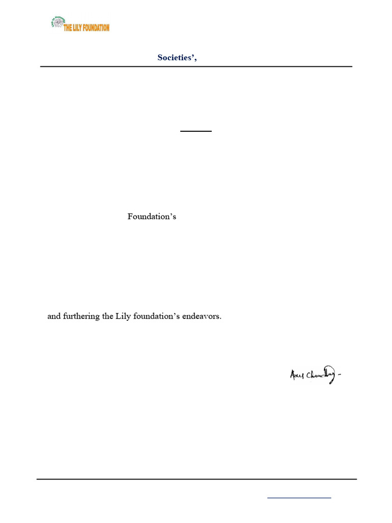 Lily Foundation Day Celebration Notice | PDF