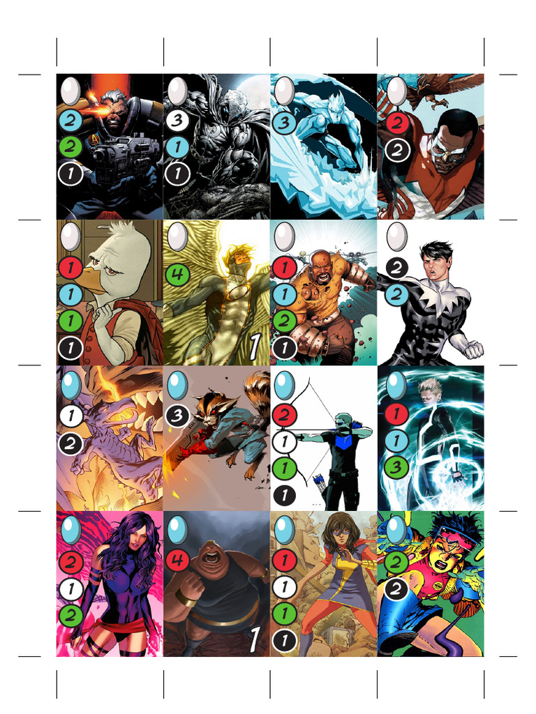 Open Splendor Marvel Formatted Cards | PDF