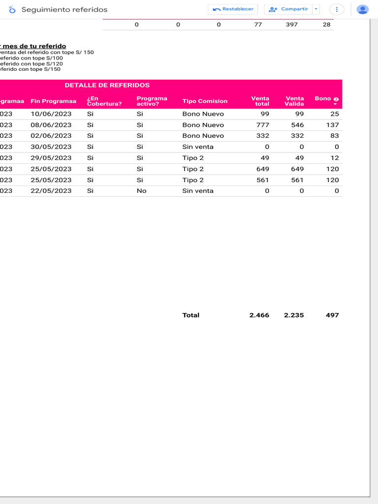 Seguimiento Referidos | PDF