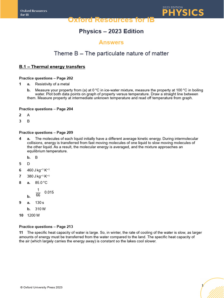 IB_Physics_Answers_ThemeB | PDF