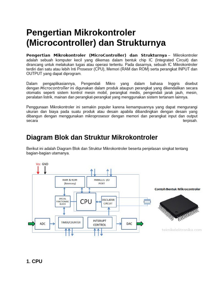 Pengertian Mikrokontroler | PDF
