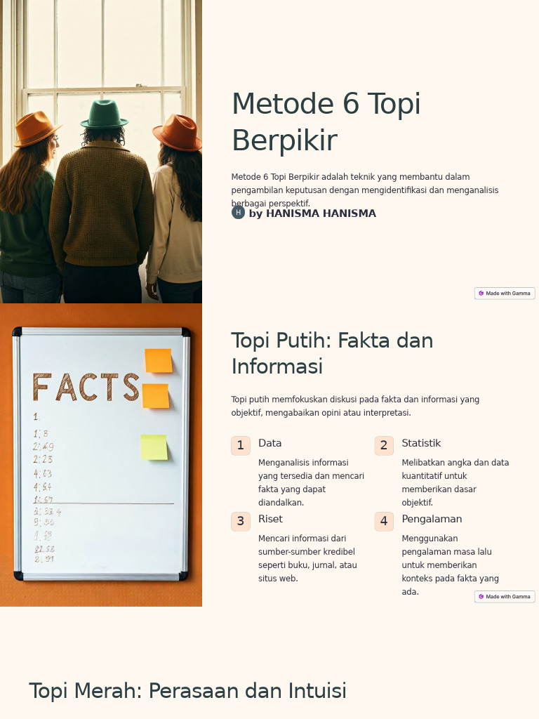 Metode 6 Topi Berpikir | PDF