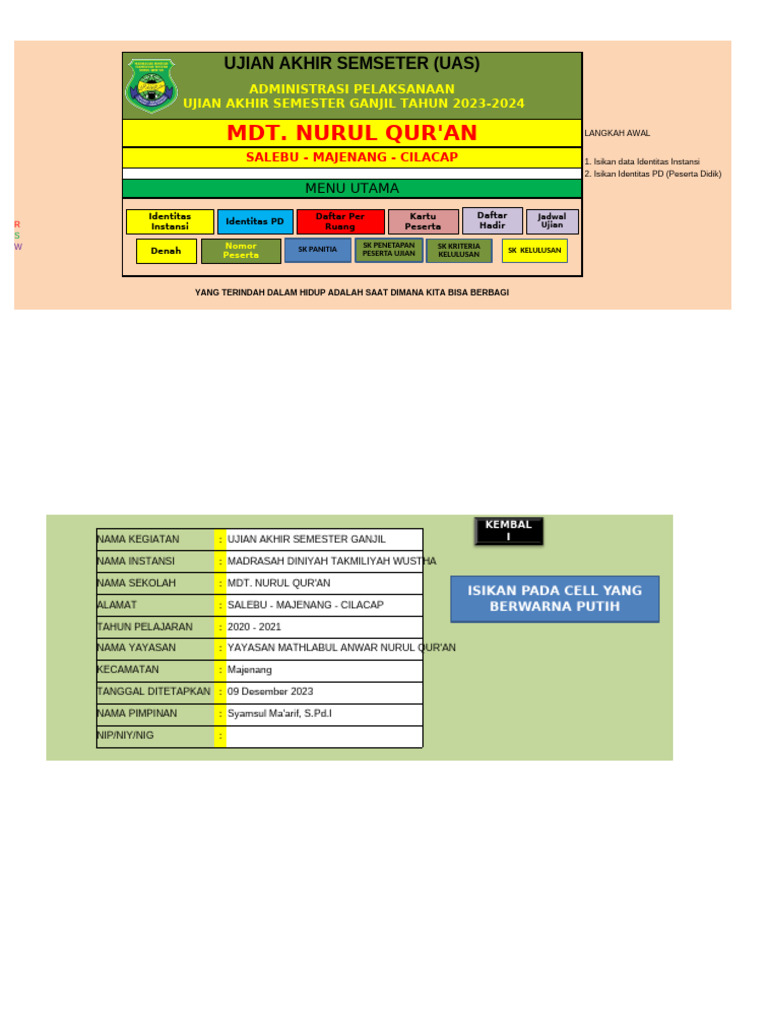 Adm Ujian MDT - NQ | PDF