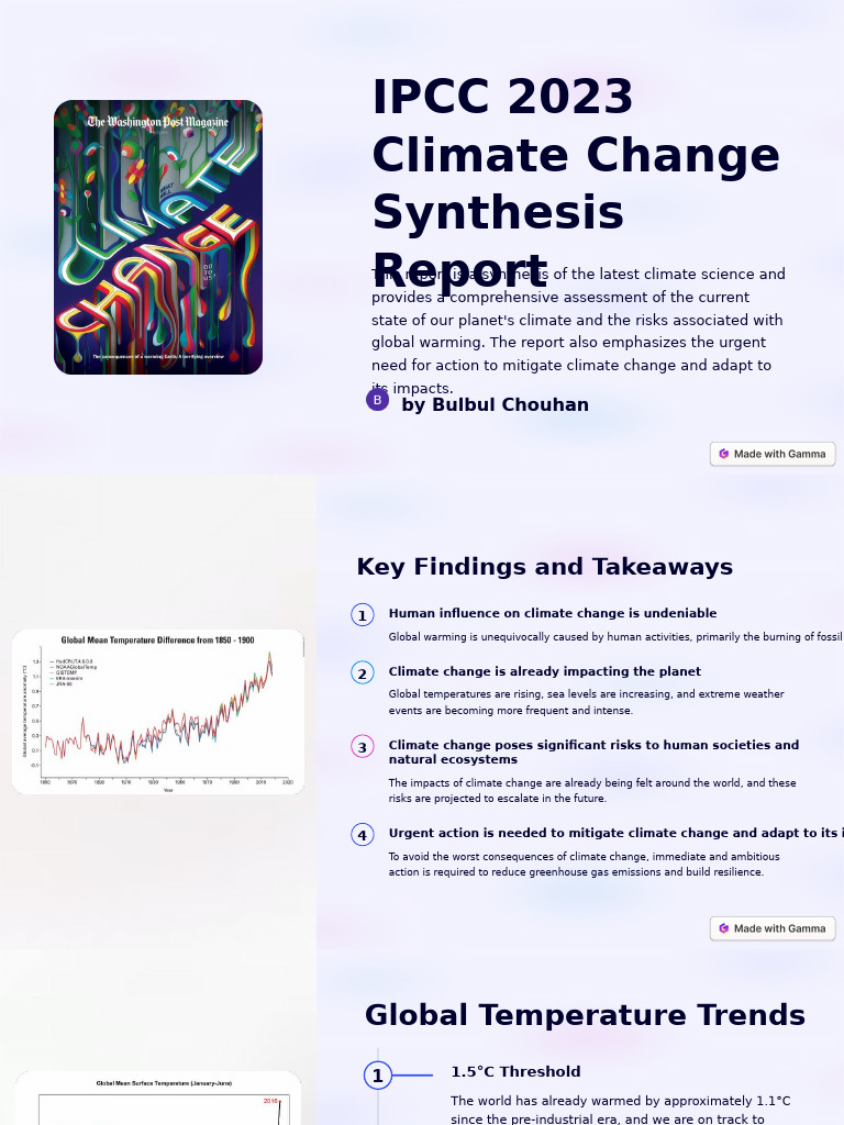 IPCC 2023 Climate Change Synthesis Report | PDF