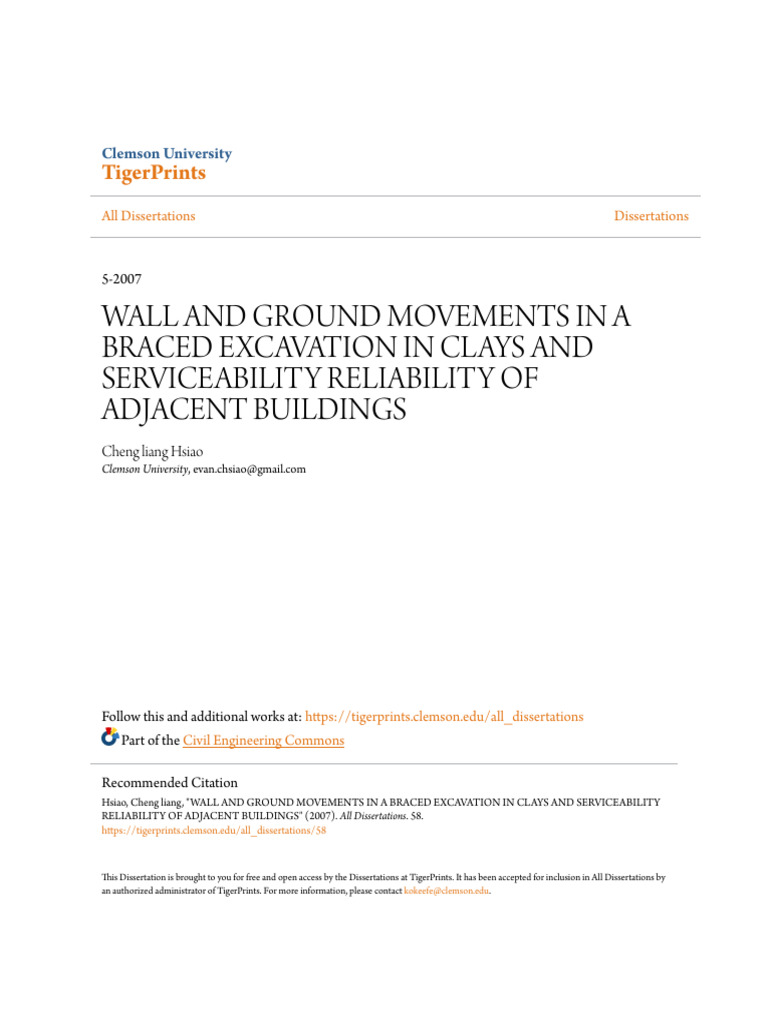 Wall and Ground Movements in A | PDF