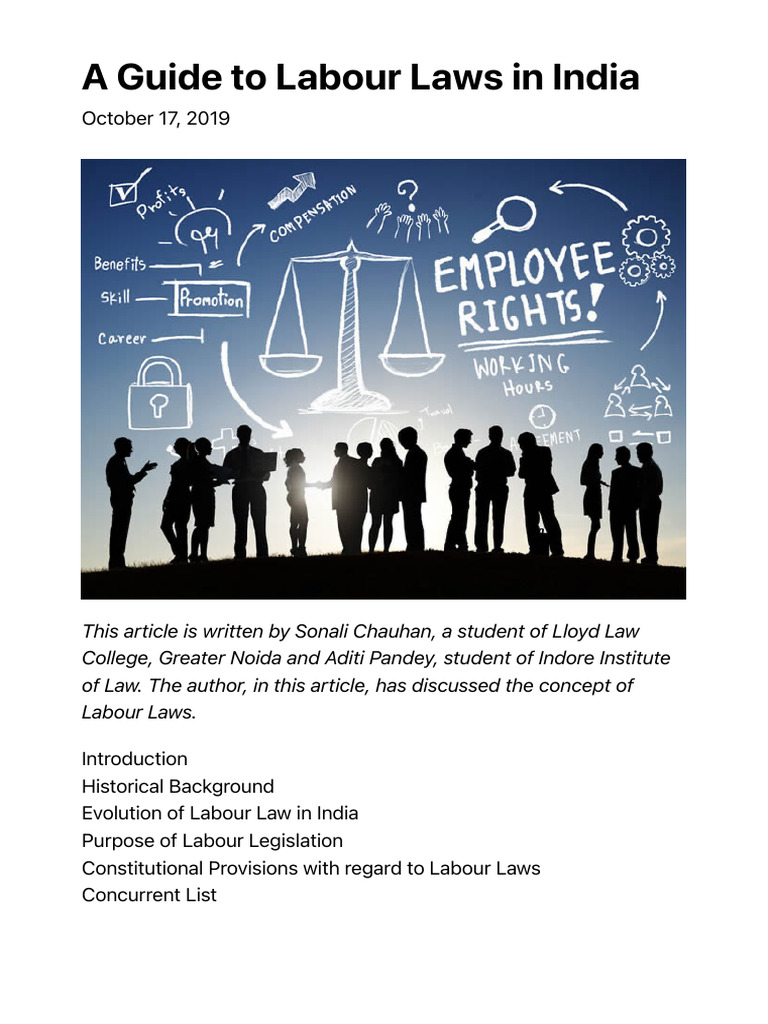 Labour Laws in India | PDF