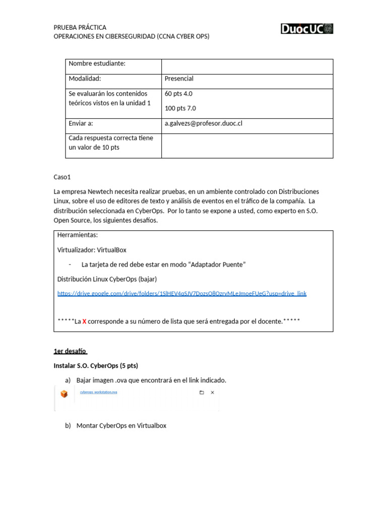 Prueba Unidad - 1 - Practica - CyberOps | PDF