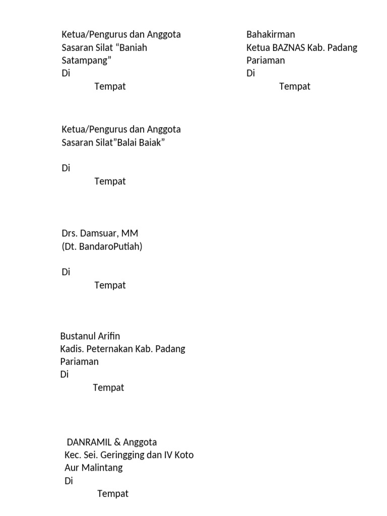 Blangko Undangan | PDF