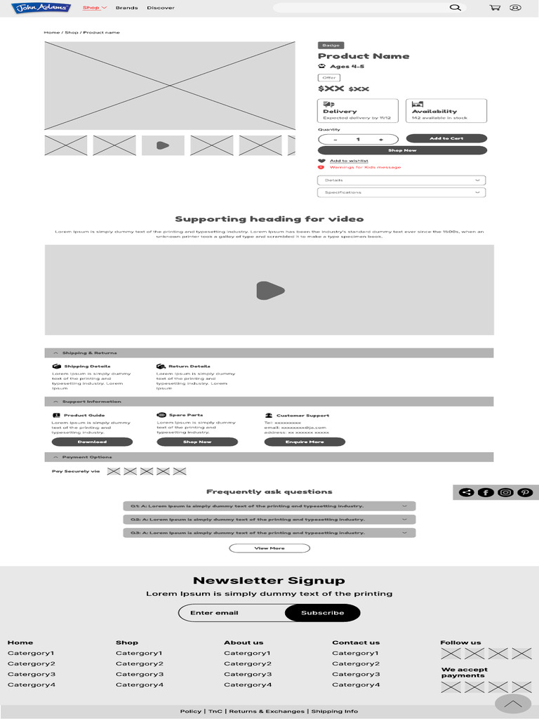 PDP Wireframe - V2 | PDF