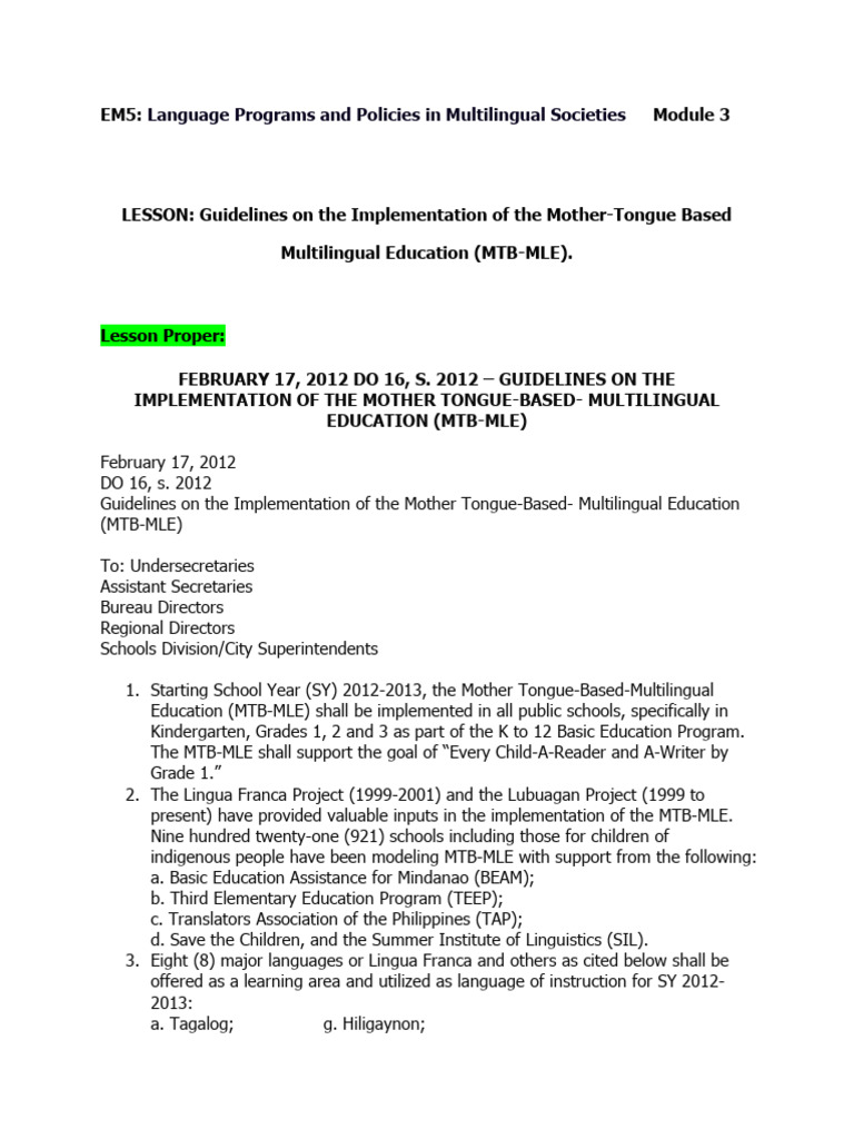 EM5 Module 3. Lesson Proper | PDF