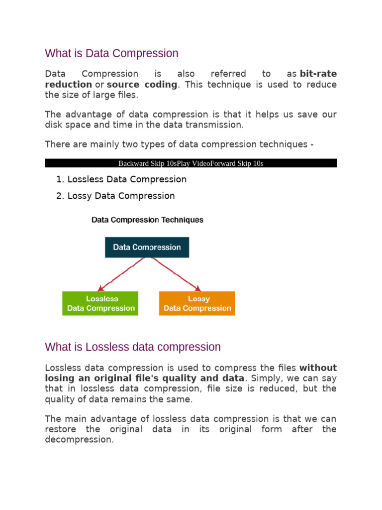 What Is Data Compression | PDF