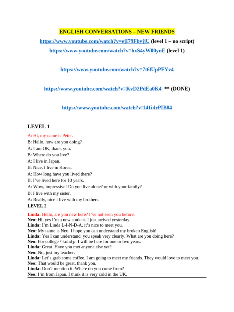 New Friends | PDF