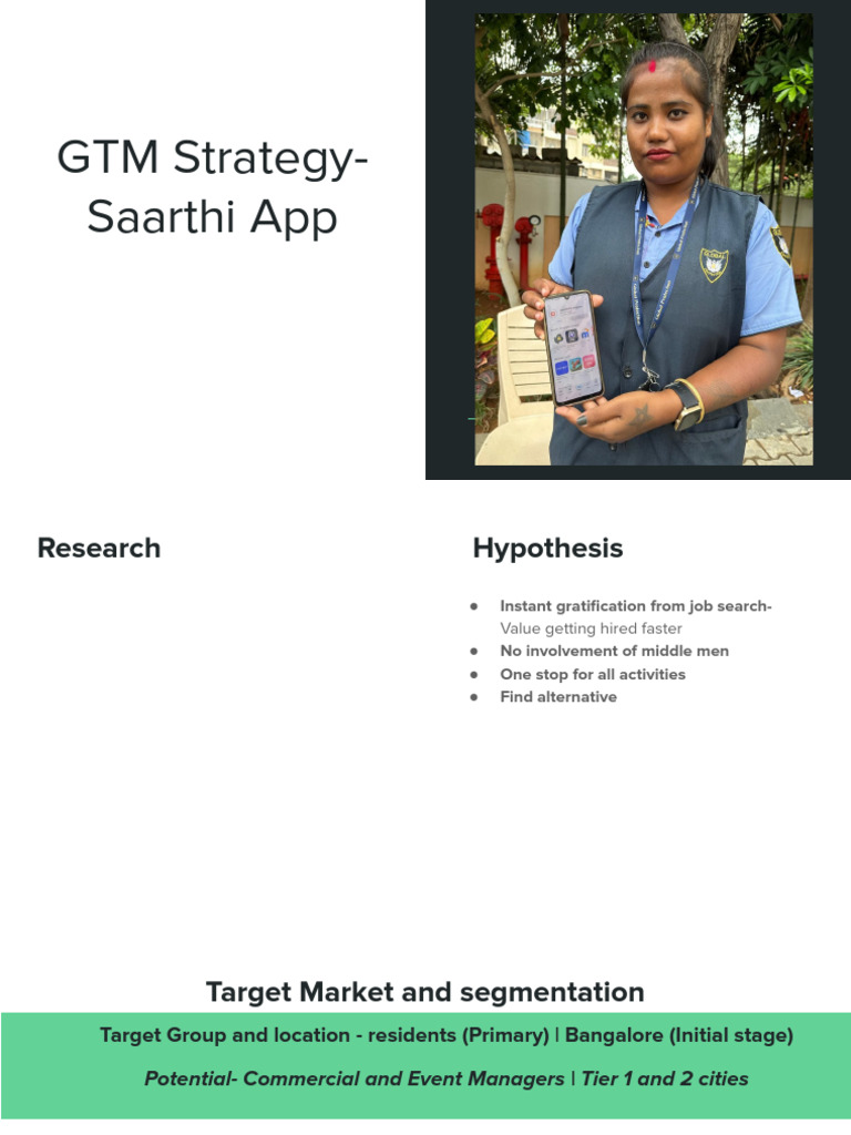 GTM Strategy - Saarthi App | PDF