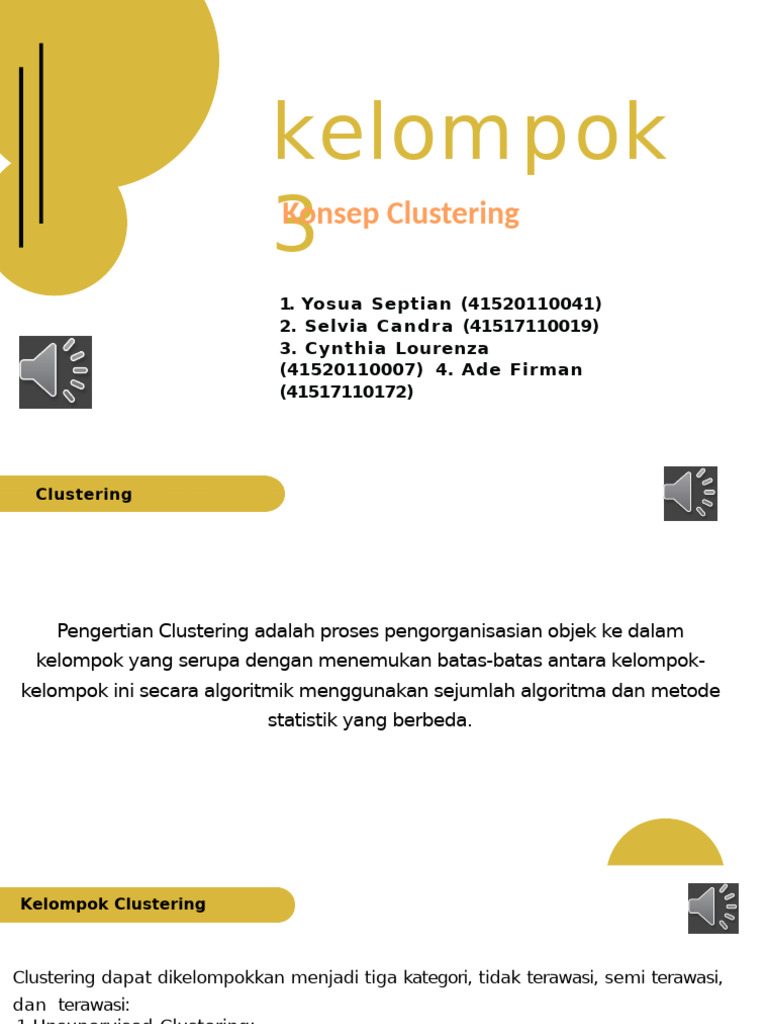 Kelompok 3 - Data Science (Konsep Clustering) | PDF