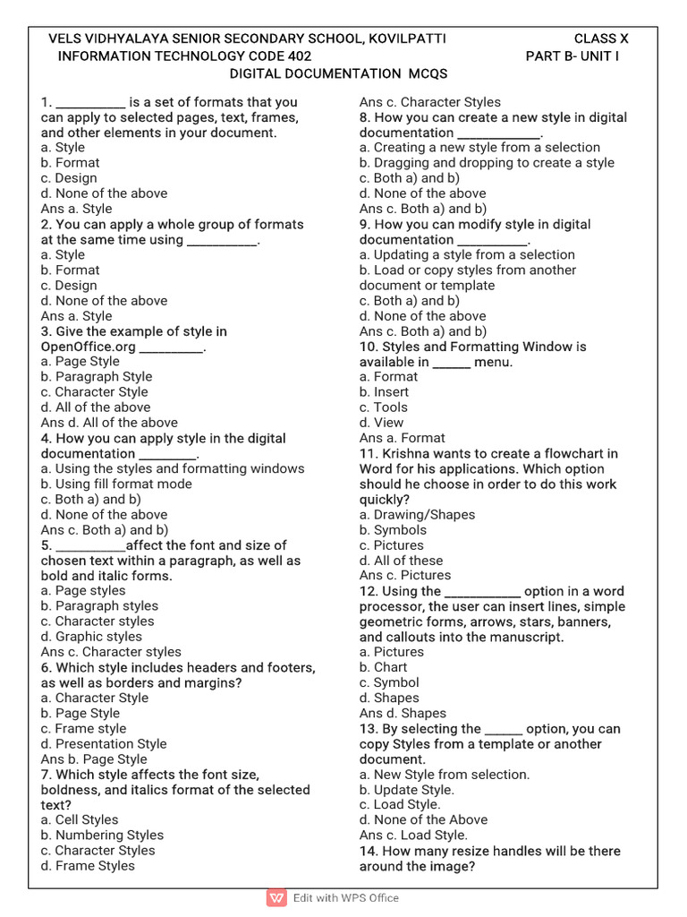 Information Technology 402 Part B Mcqs | PDF