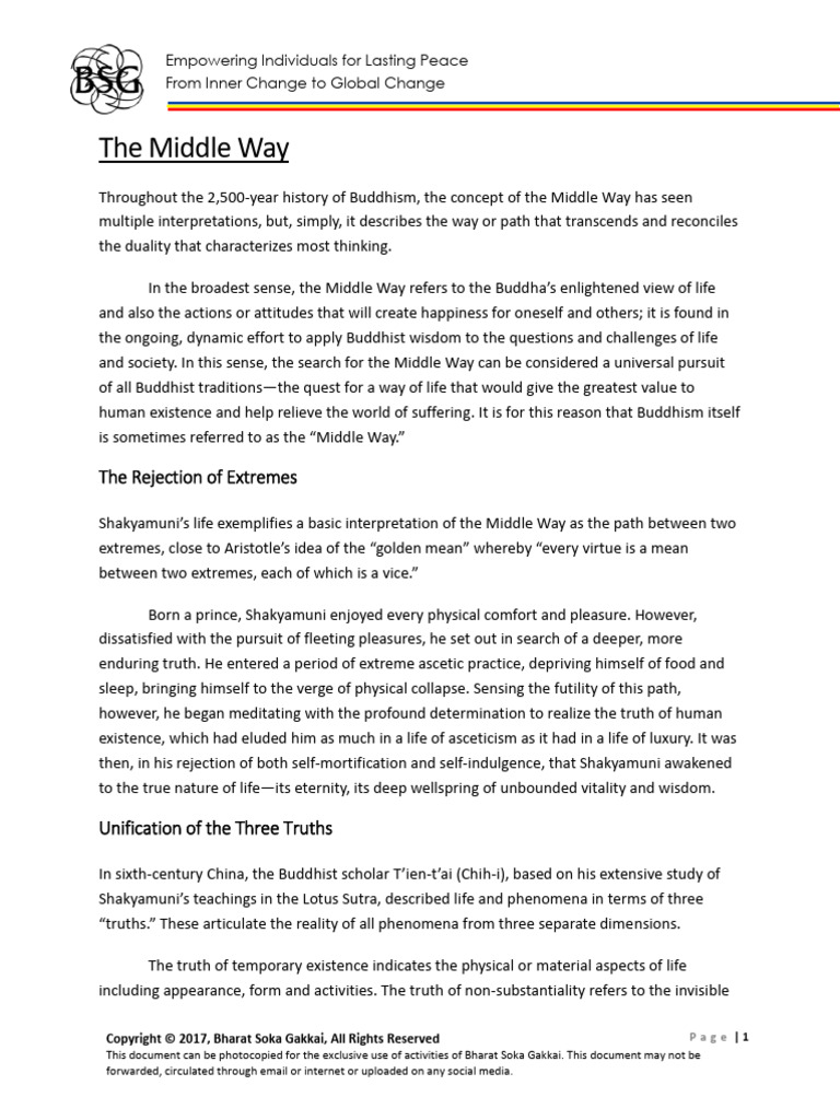 The Middle Way | PDF