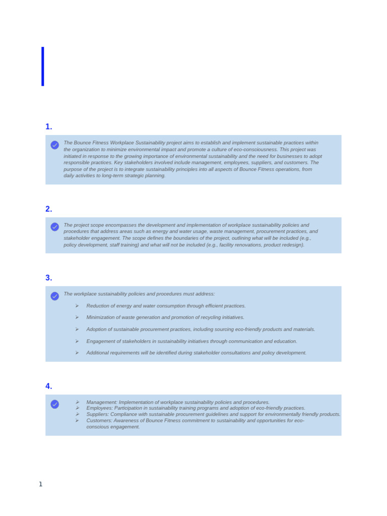 Task 1.1 Policy Scope Statement Template | PDF