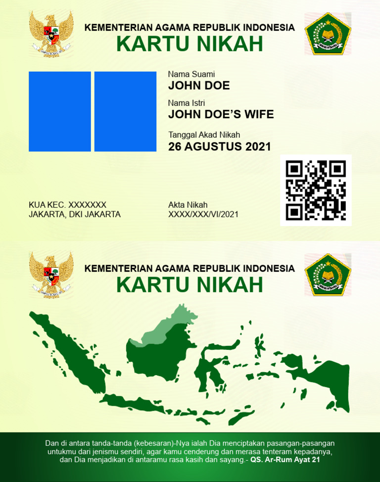 Desain Kartu Nikah Digital Simkah | PDF