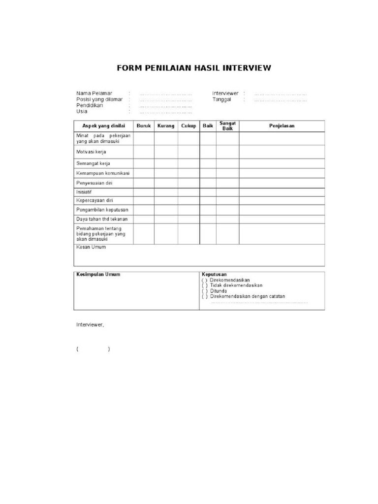 Hasil Interview | PDF