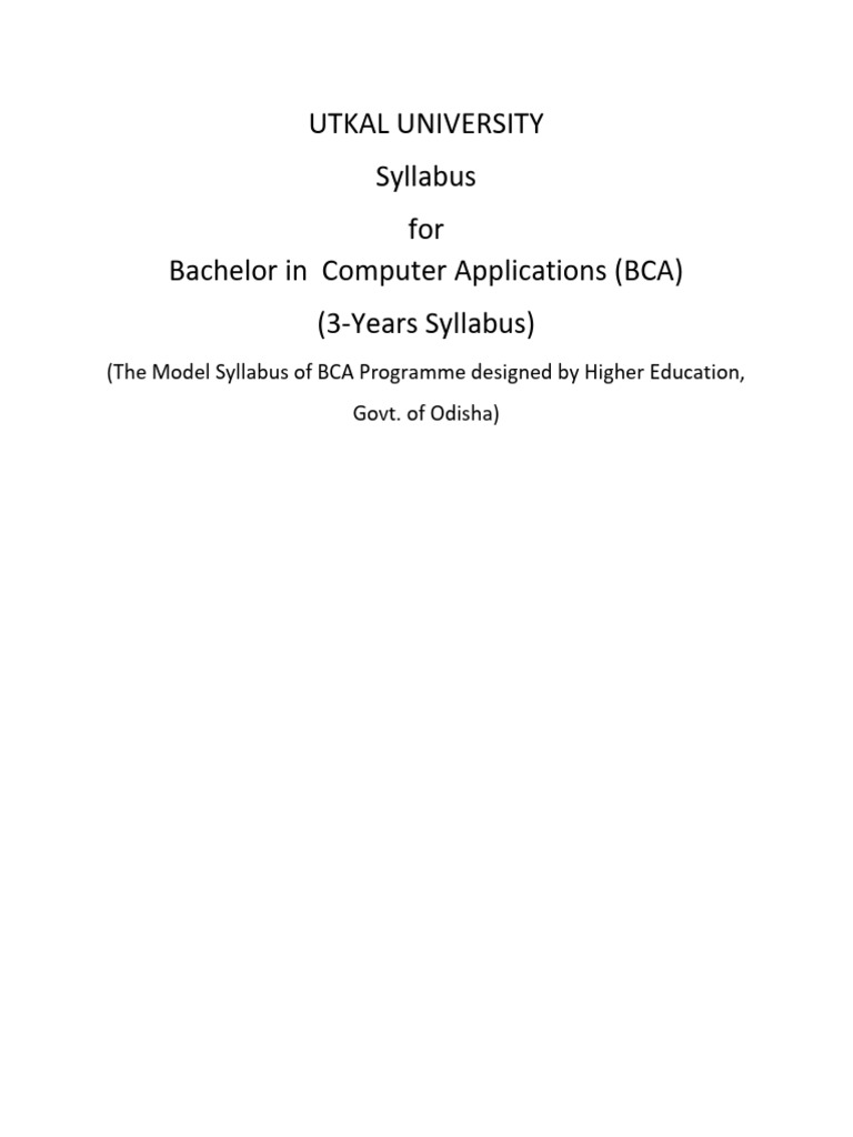 Bca CBCS 2019 20 | PDF