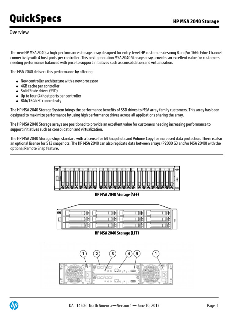 HP Msa 2040 Guide | PDF