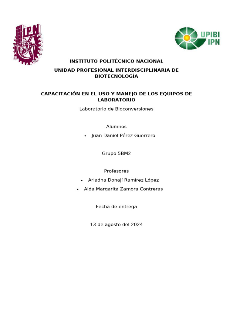 Bitacora de Capacitación en El Uso y Manejo de Los Equipos de ...