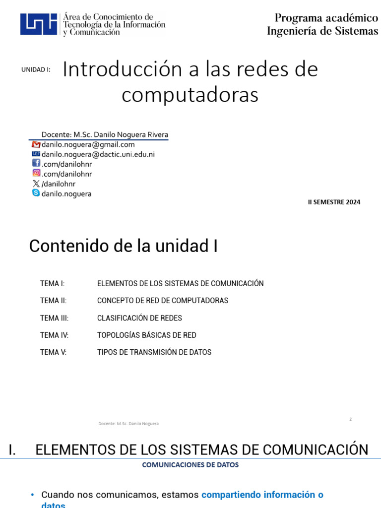 Unidad I - Introducción a Las Redes de Computadoras | PDF