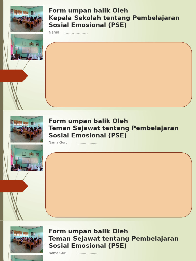 Form Umpan Balik Kepada Guru Tentang Keyakinan Kelas | PDF