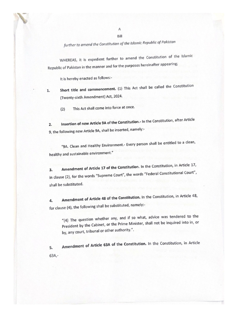 Proposed Amendment of Constitution | PDF