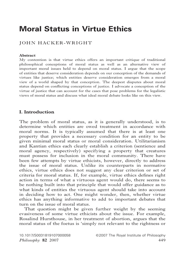 Moral_Status_in_Virtue_Ethics | PDF