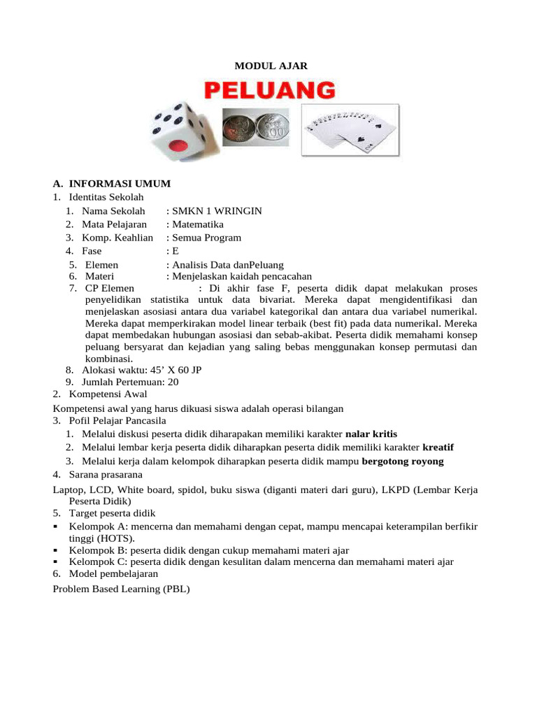 Modul Peluang New | PDF