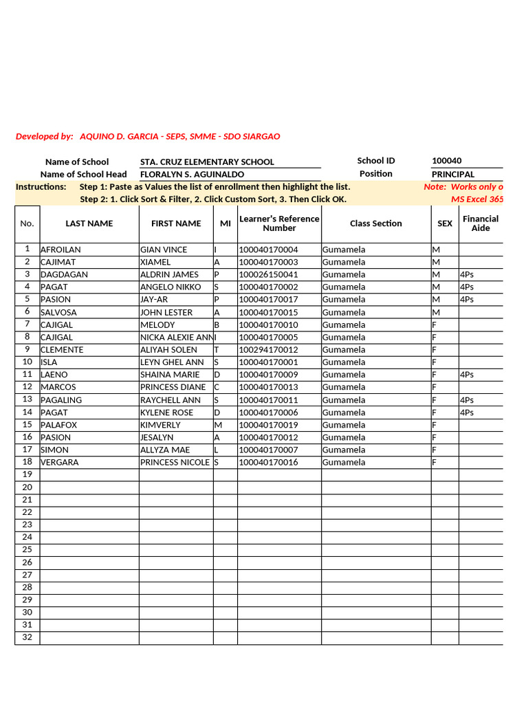 NATG6 Stratified Sampling Template | PDF