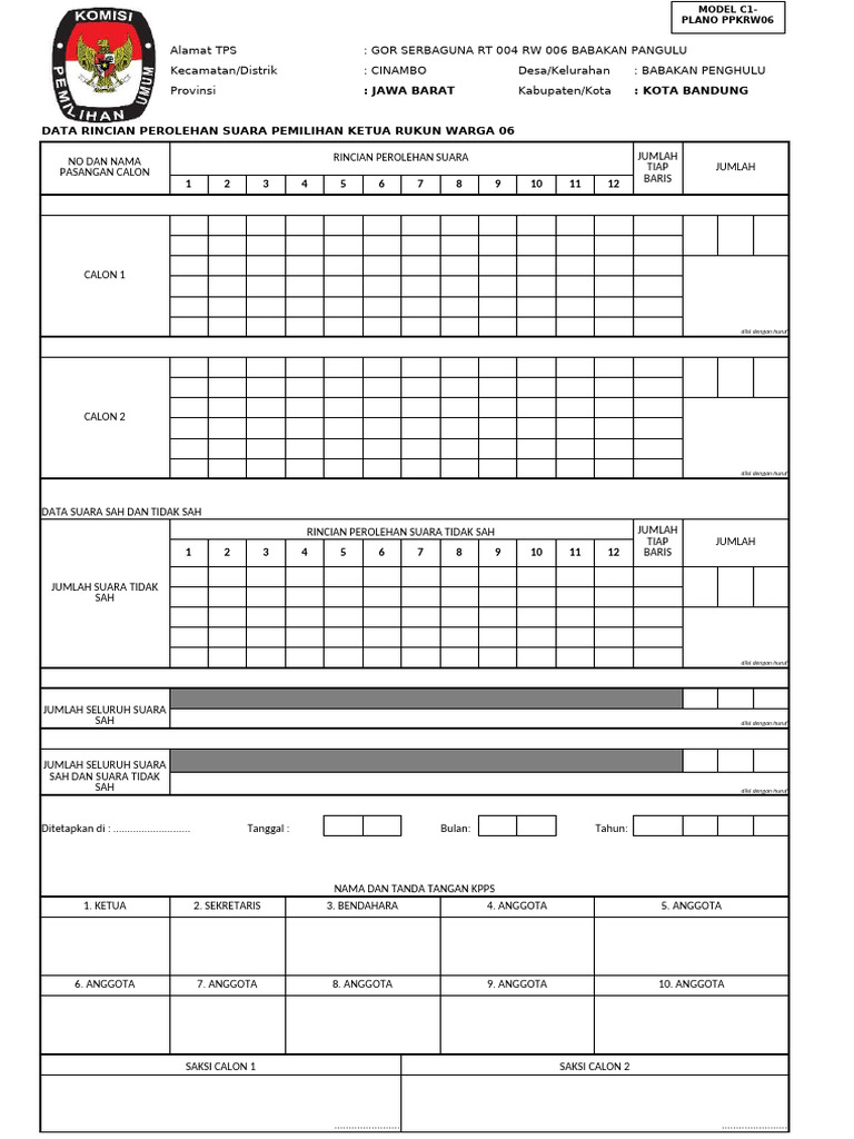 1 CONTOH C1 PLANO KRATON (AutoRecovered) | PDF