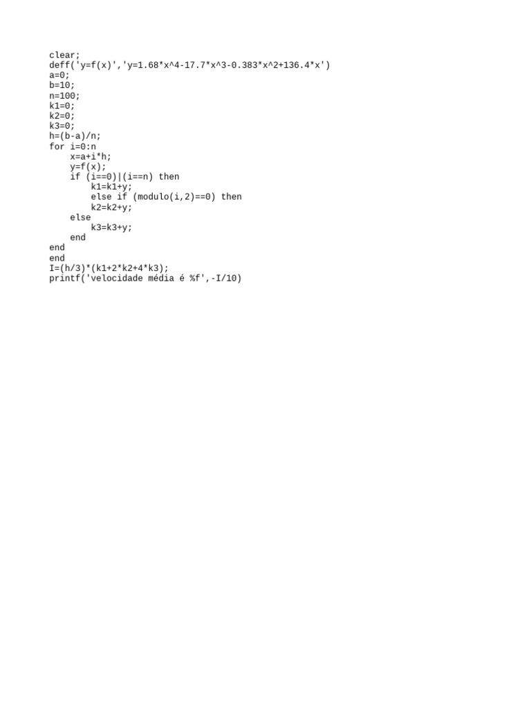 Scilab Codigo4 | PDF
