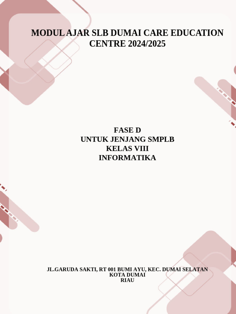 Modul Ajar Informatika SMPLB | PDF | Information Technology | Digital ...