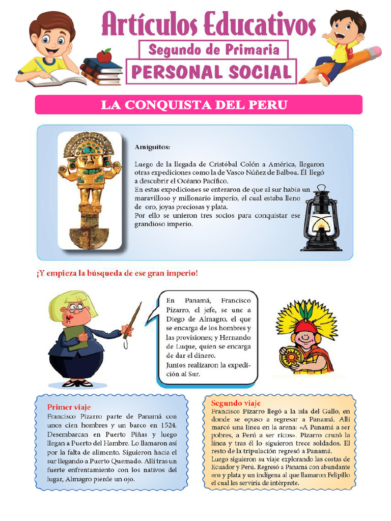 La Conquista Del Peru para Segundo de Primaria | PDF
