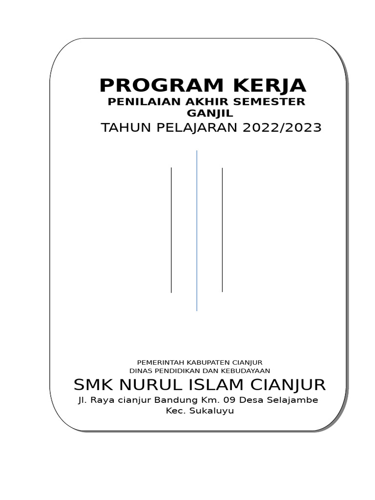 COVER PROGRAM KERJA | PDF