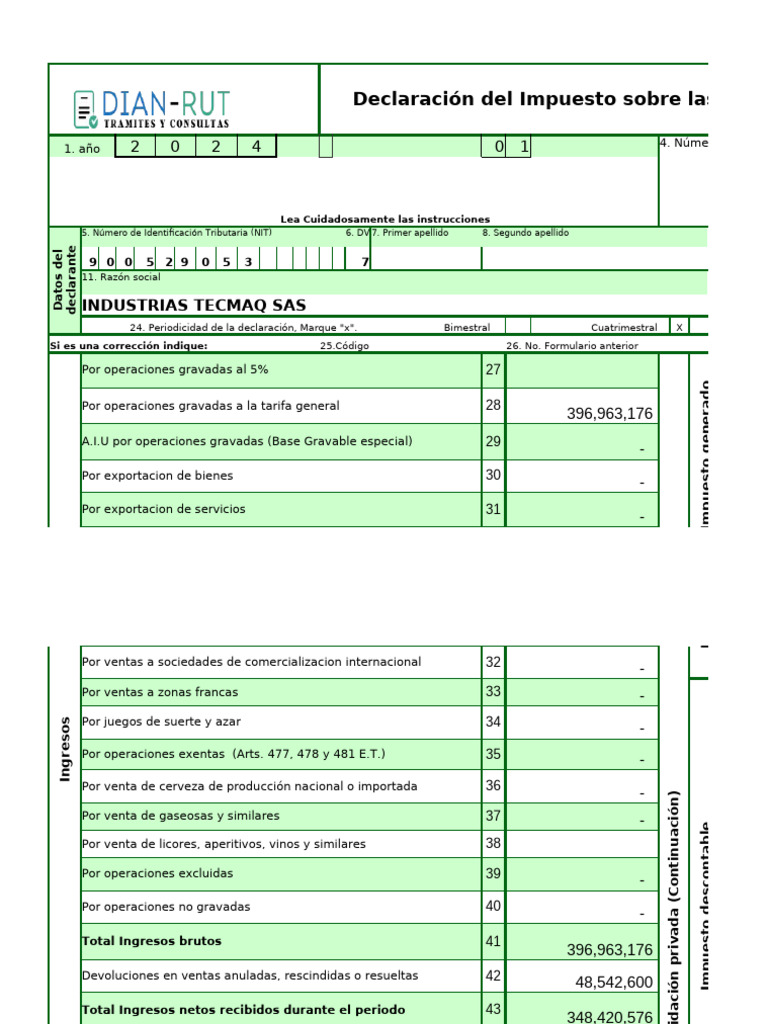 Formulario Dian 300 Examen Final-1 Yesid | PDF