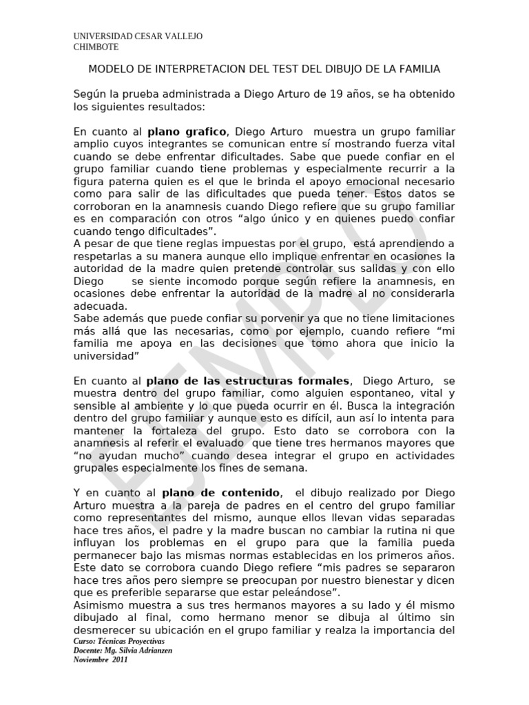 Preguntas Del Test De La Familia